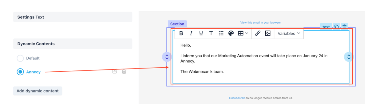 How to create a dynamic content in an email? – Webmecanik